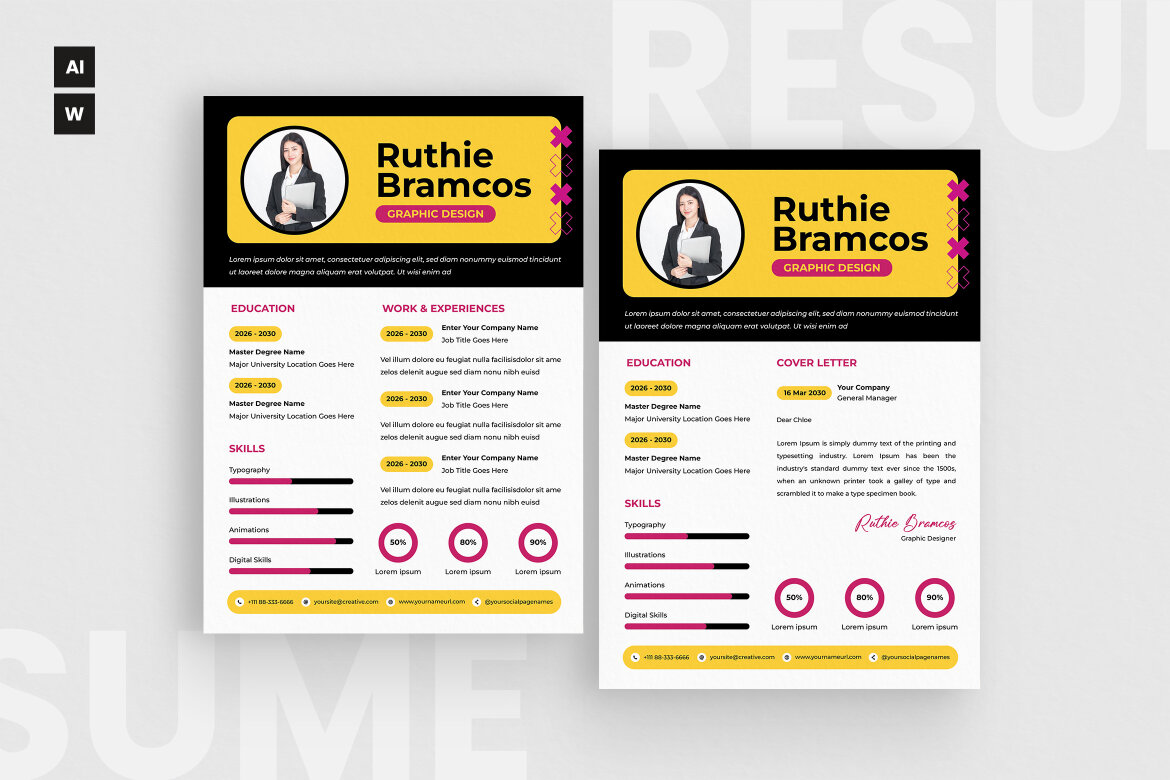 Cartoon Style Resume CV | Deeezy