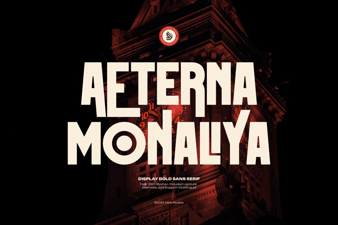 Aeterna Monaliya | Display Bold Sans Serif | Deeezy
