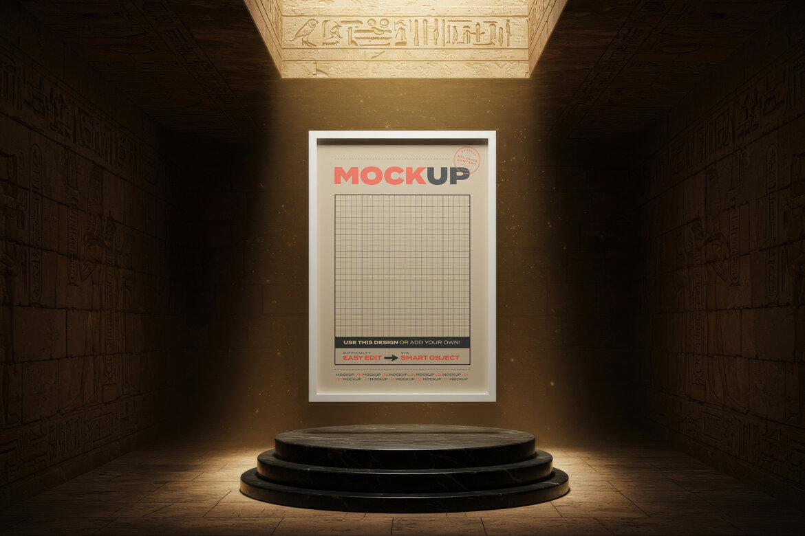 Egypt Ancient Poster Frame Mockups | Deeezy