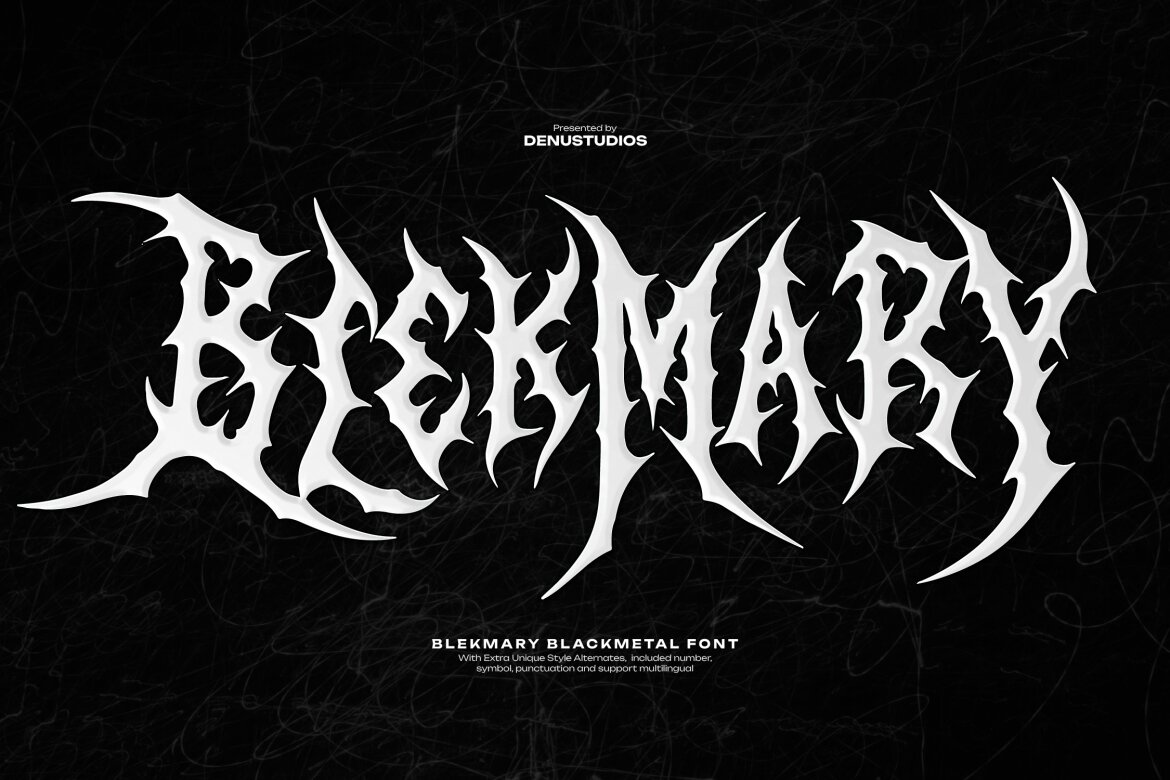 BlekMary | Black Metal Font | Deeezy