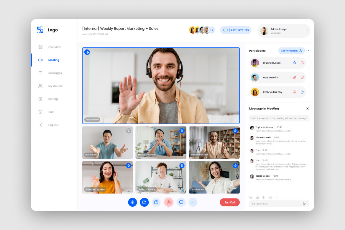 Meeting Room Dashboard UI Kit | Deeezy