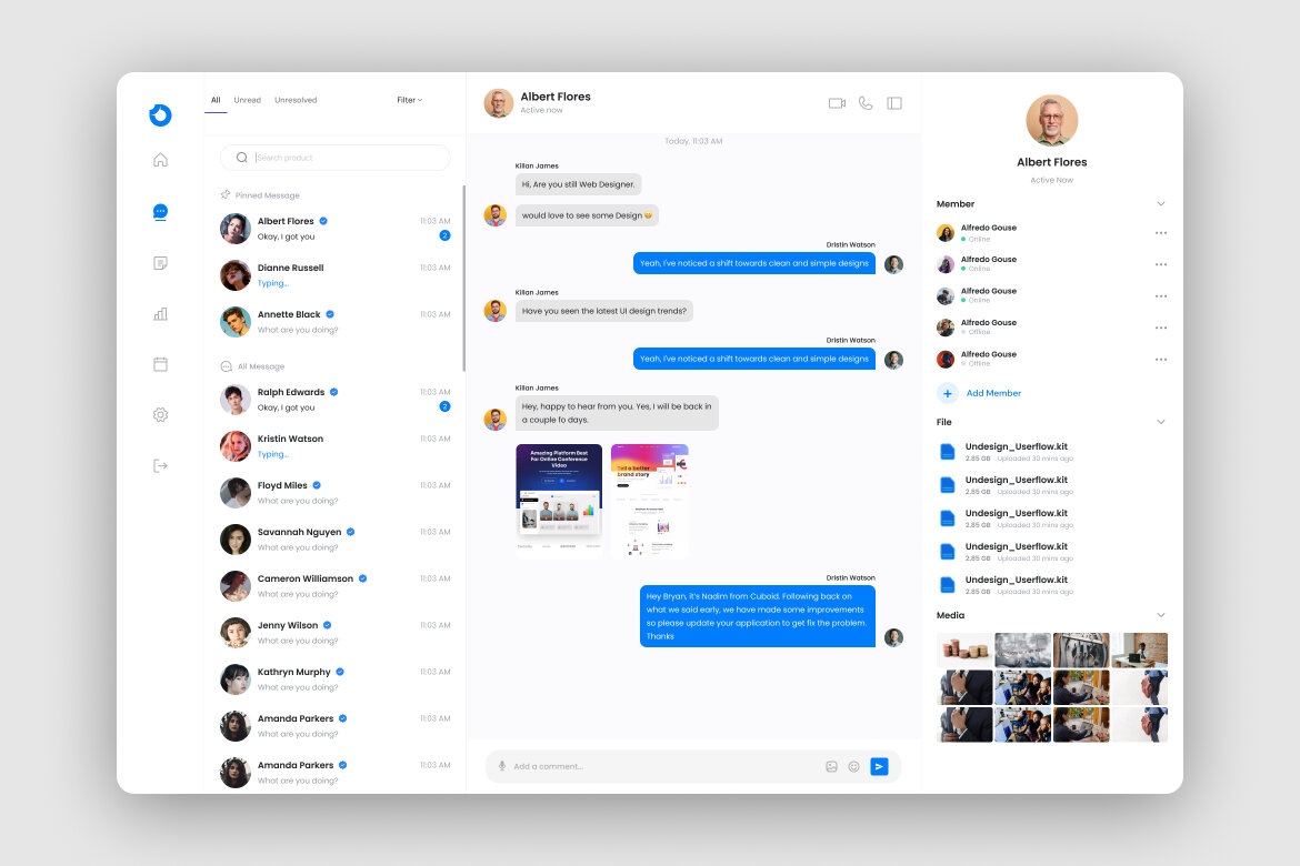 Message Dashboard UI Kit | Deeezy