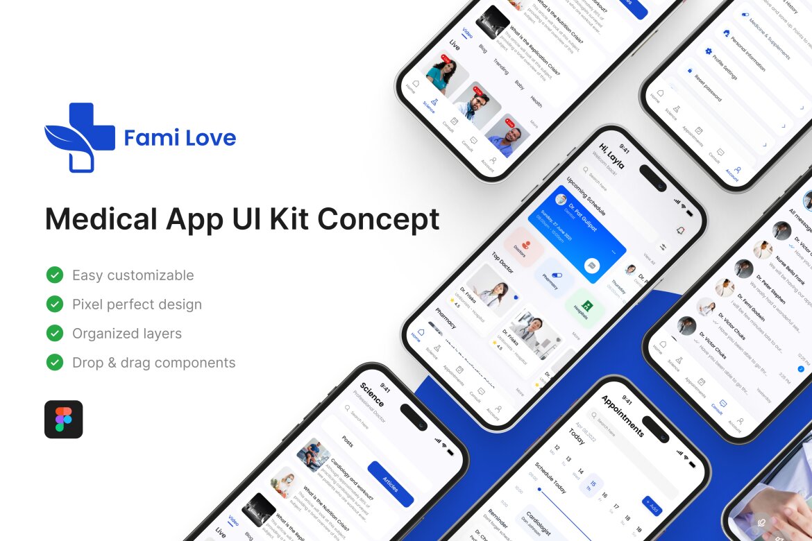 Fami Love - Medical App UI Kit | Deeezy