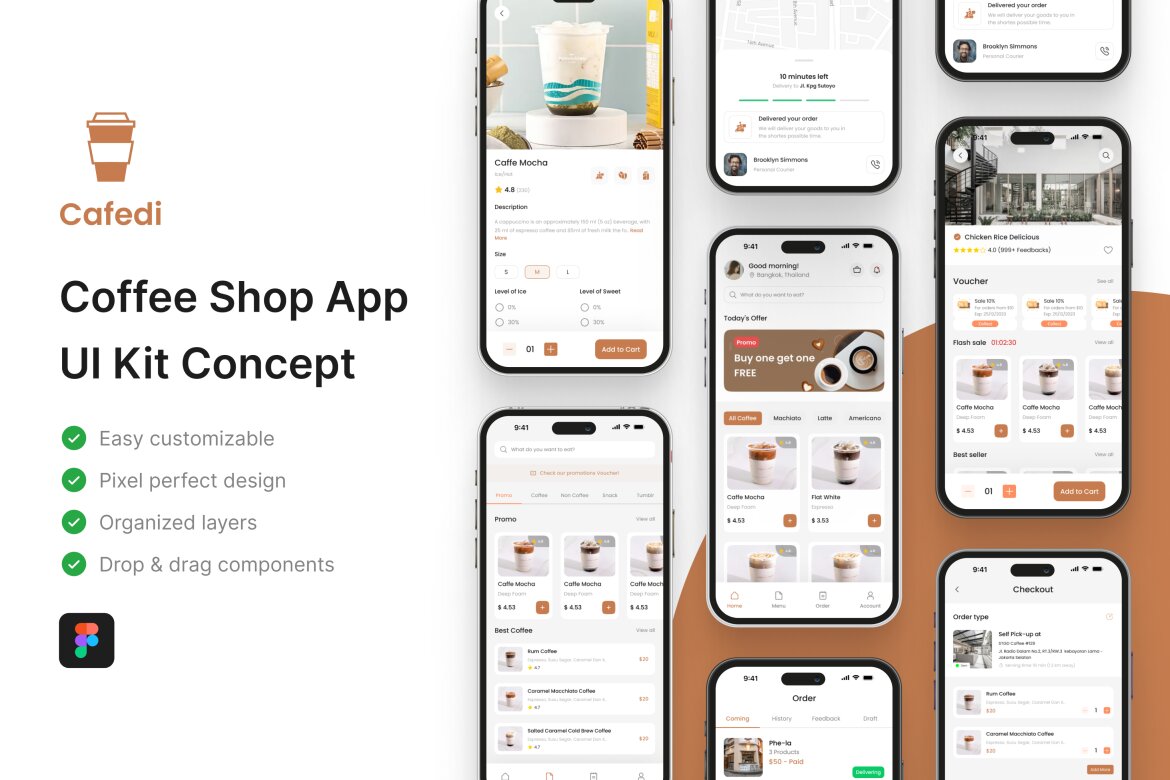 Cafedi - Coffee Shop App UI Kit | Deeezy