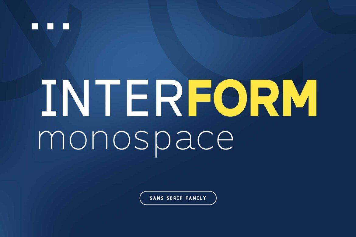 Interform – Modern Monospaced Font | Deeezy