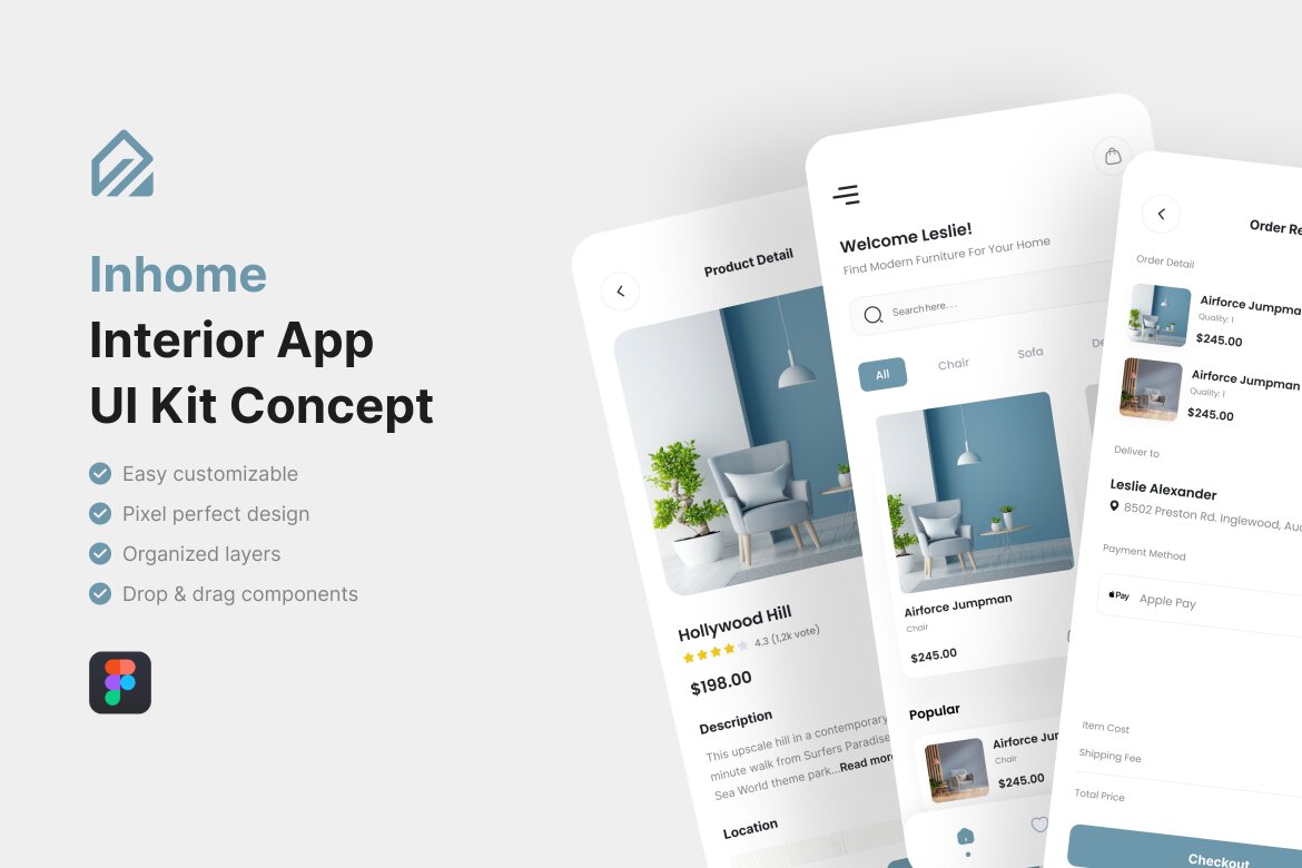 Interior App UI Kit | Deeezy