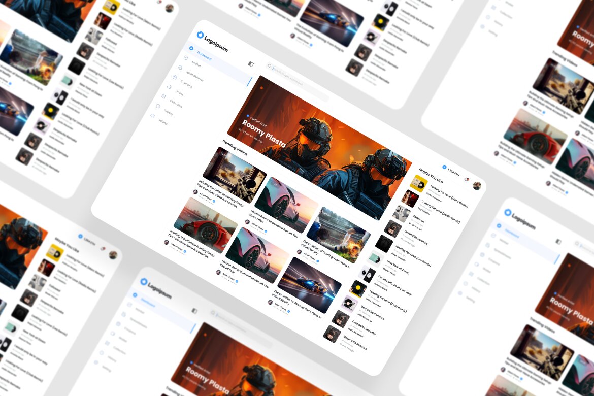 Game Stream Dashboard UI Kit | Deeezy