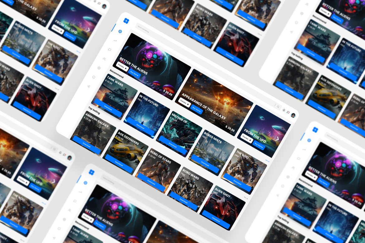 Games Dashboard UI Kit | Deeezy
