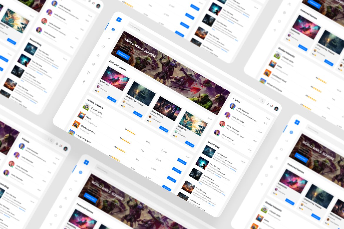 Games Dashboard UI Kit | Deeezy