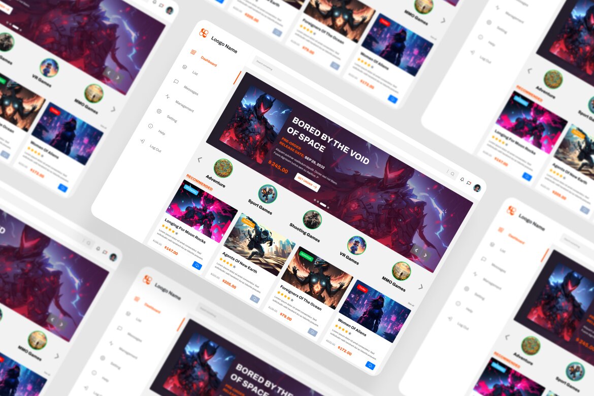 Games Dashboard UI Kit | Deeezy