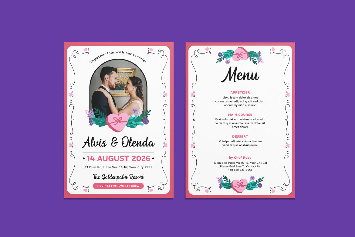 Sunshine Wedding Invitation Template | Deeezy