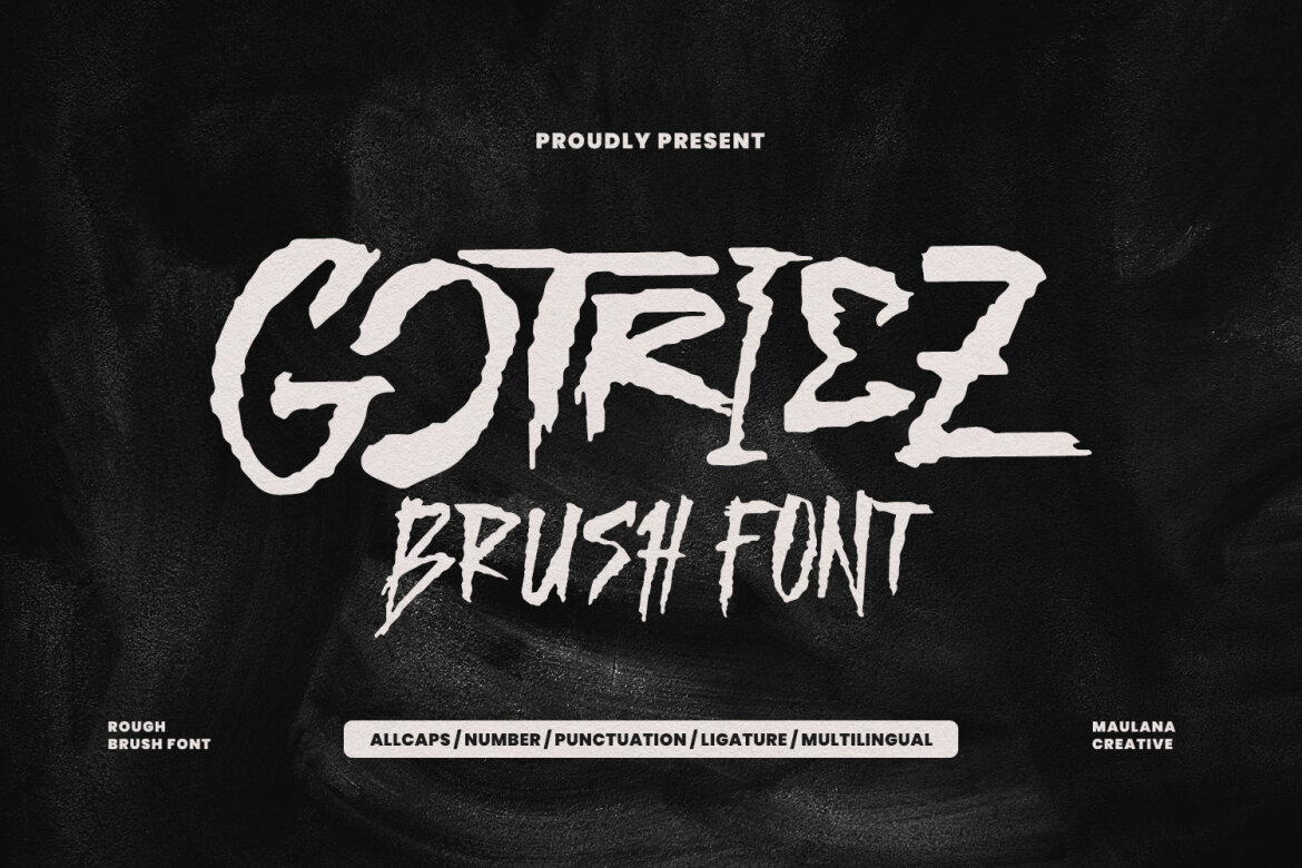 Gotriez Handmade Brush Rough Font | Deeezy