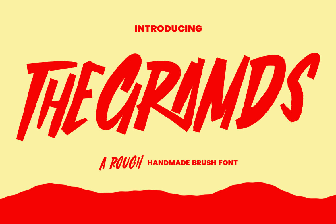 The Gramds Rough Handmade Brush Font | Deeezy