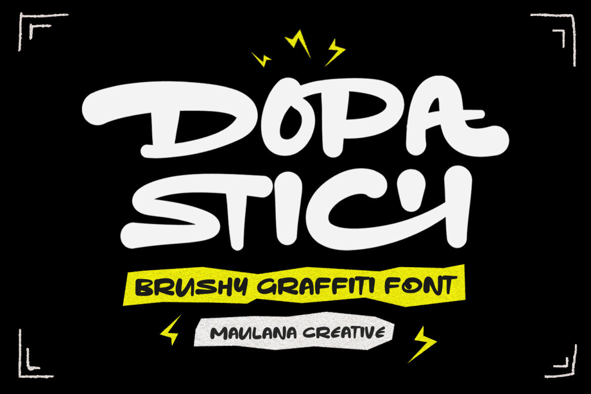 Dopa Stich Graffity Brush Display Font | Deeezy