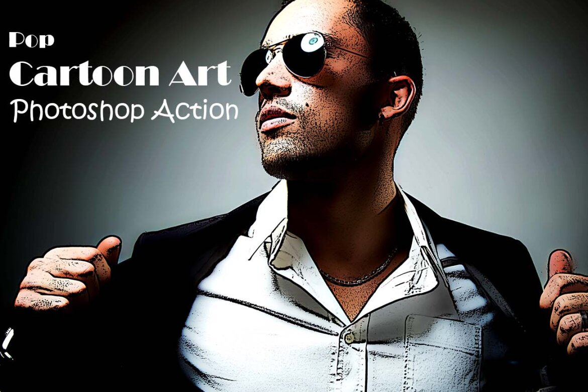 Pop Cartoon Art FREE Photoshop Action | Deeezy