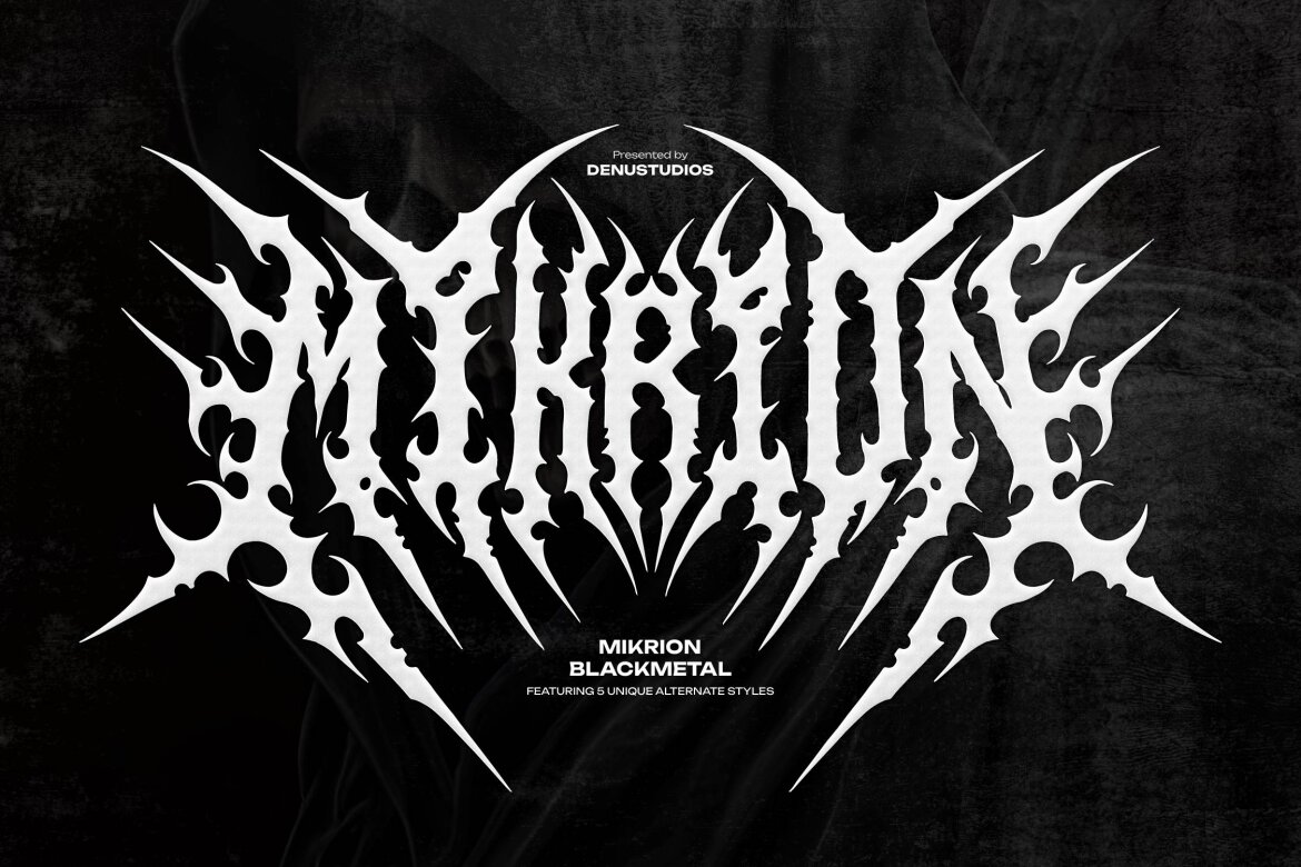 Mikrion | Black Metal Font | Deeezy