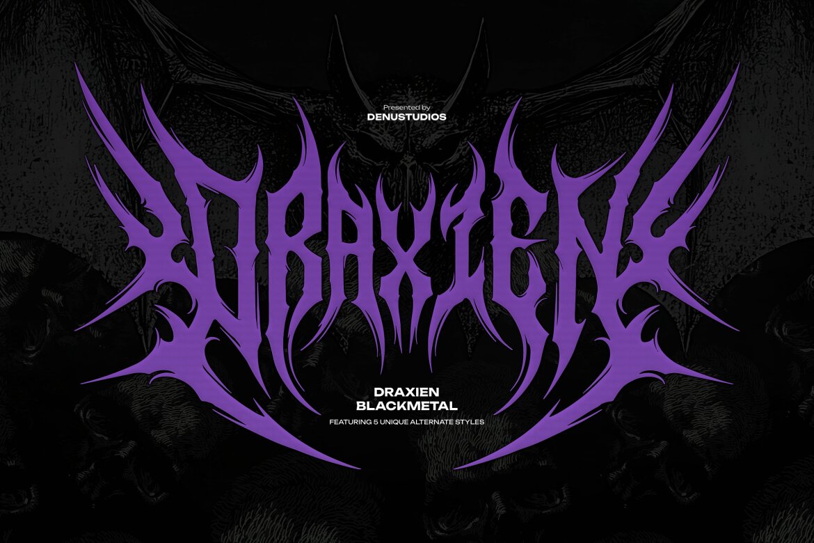 Draxien | Black Metal Font | Deeezy