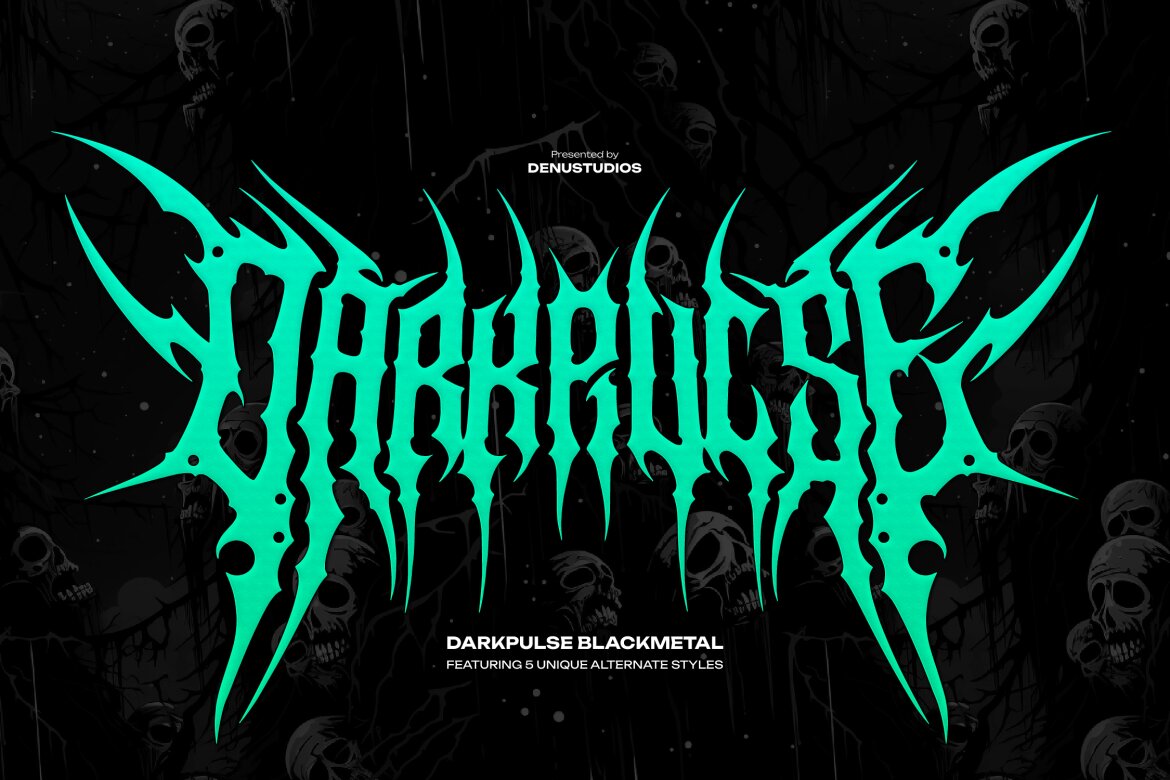 Darkpulse | Black Metal Font | Deeezy