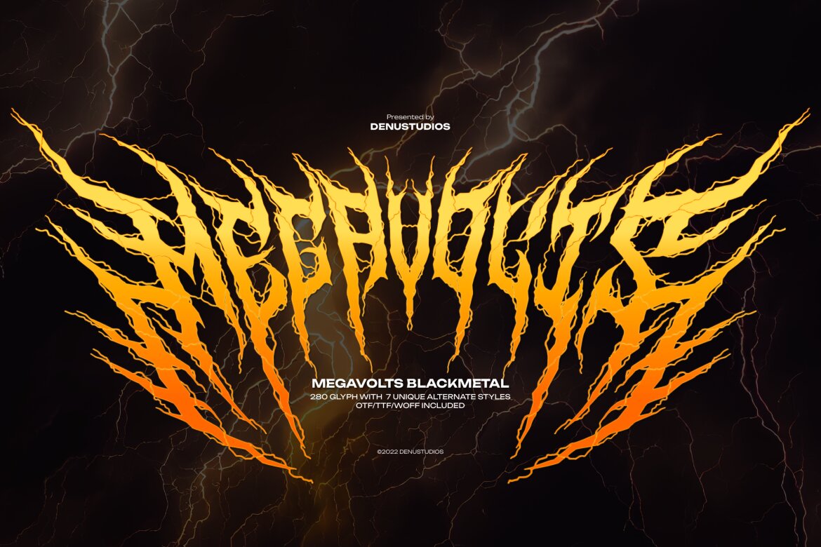 Megavolts | Black Metal Font | Deeezy