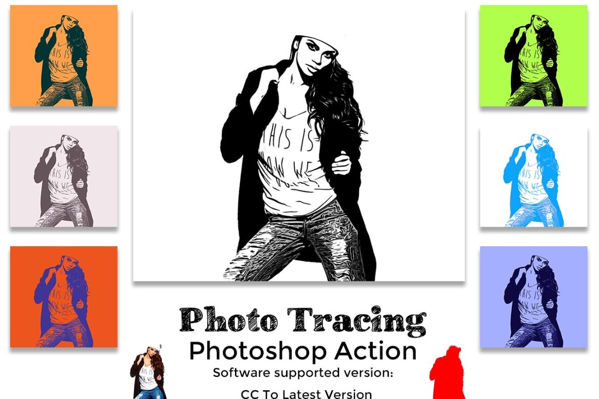 Photo Tracing FREE Photoshop Action | Deeezy