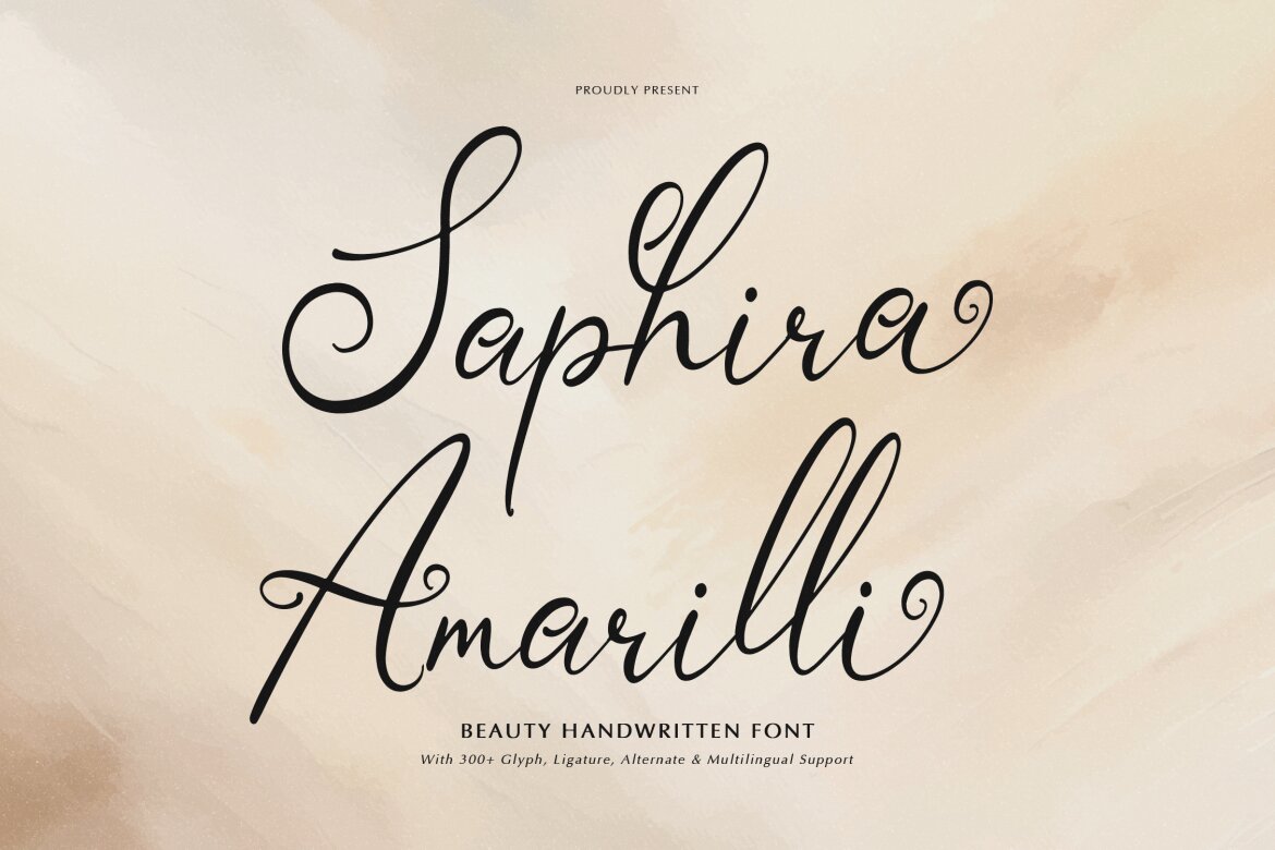 Saphira Amarilli | Beauty Handwritten Font | Deeezy