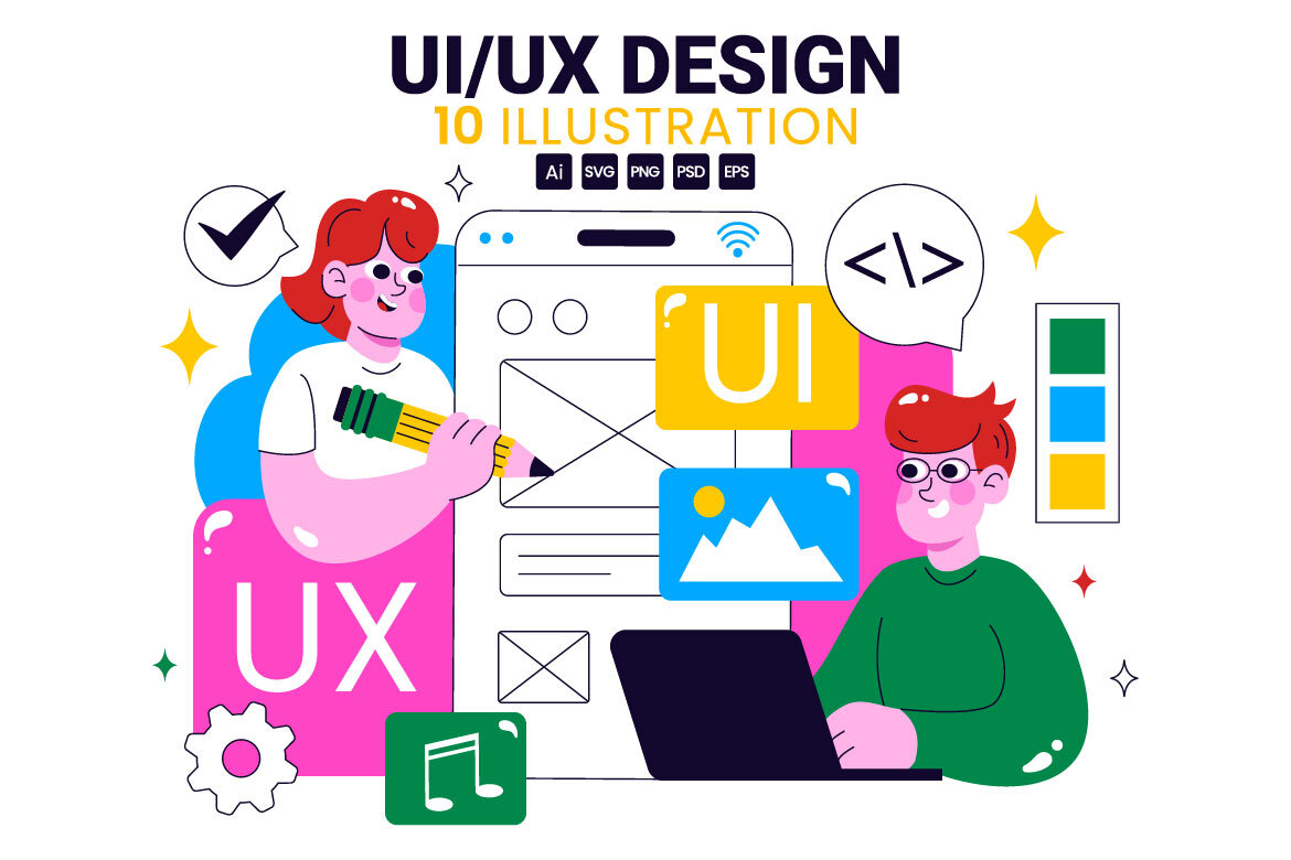 10 Ui Ux Design Vector Illustration | Deeezy