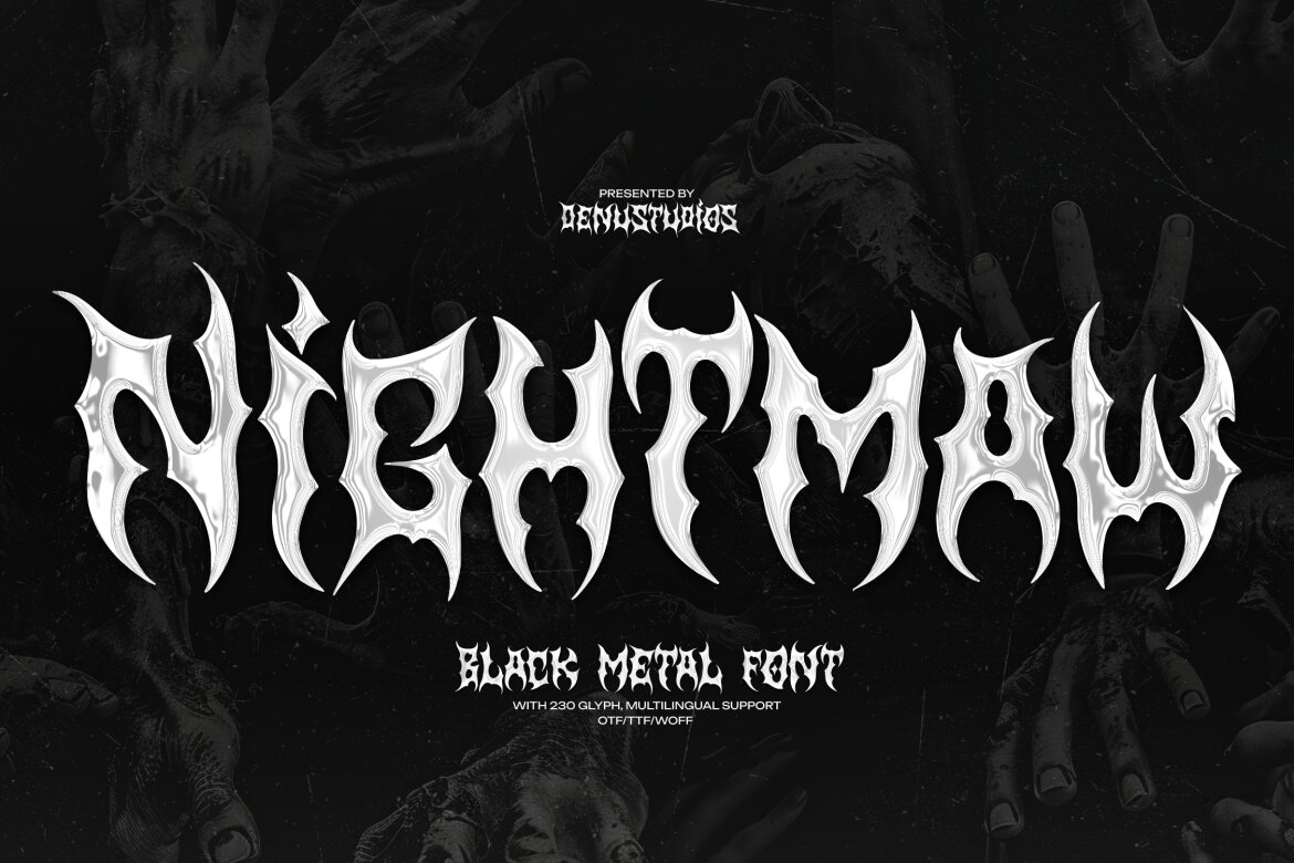 Nightmaw | Black Metal Font | Deeezy