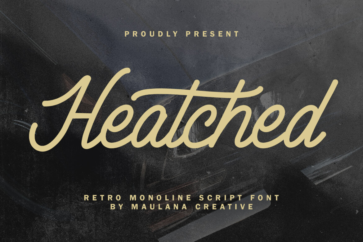 Heatched Monoline Script Font Retro | Deeezy