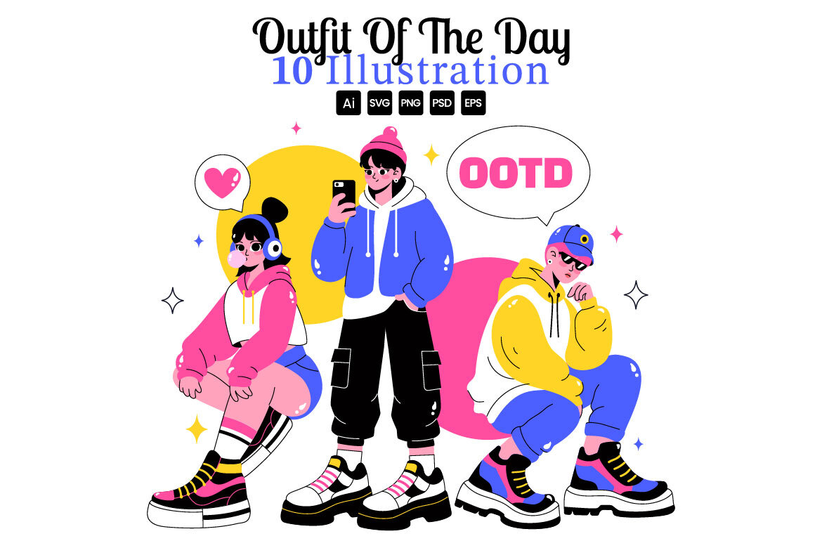 10 Outfit of the Day OOTD Illustration | Deeezy