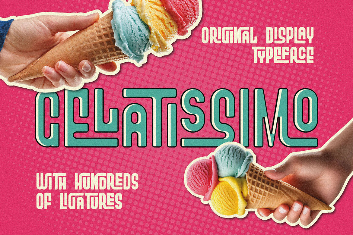 Gelatissimo Ligature Font | Deeezy