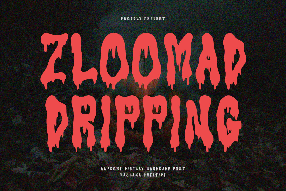 Zloomad Dripping Display Handmade Font | Deeezy