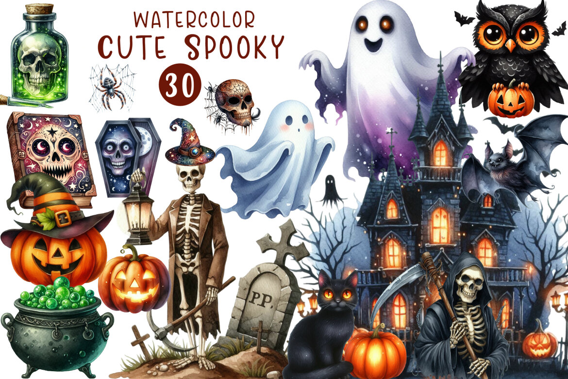 Spooky Cute Clip Art | Deeezy