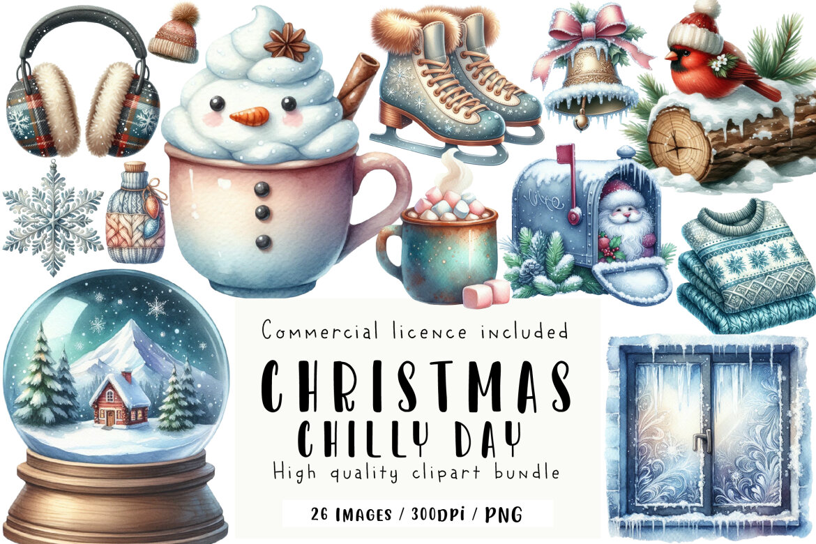 Chilly Christmas Day Clipart | Deeezy