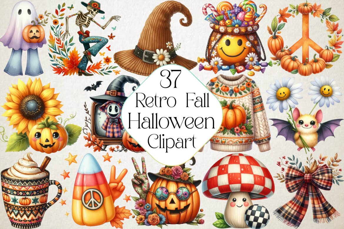 Retro Fall Png, Fall, Halloween | Deeezy