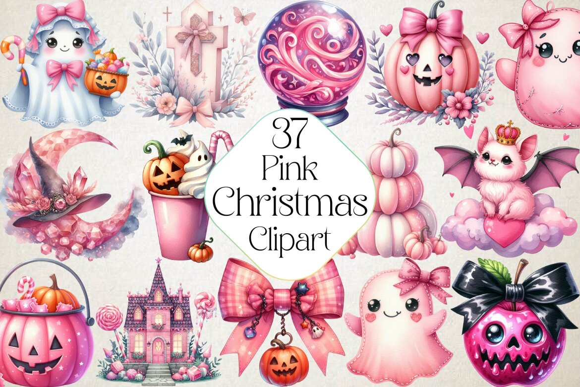 Pink Halloween Clipart | Deeezy