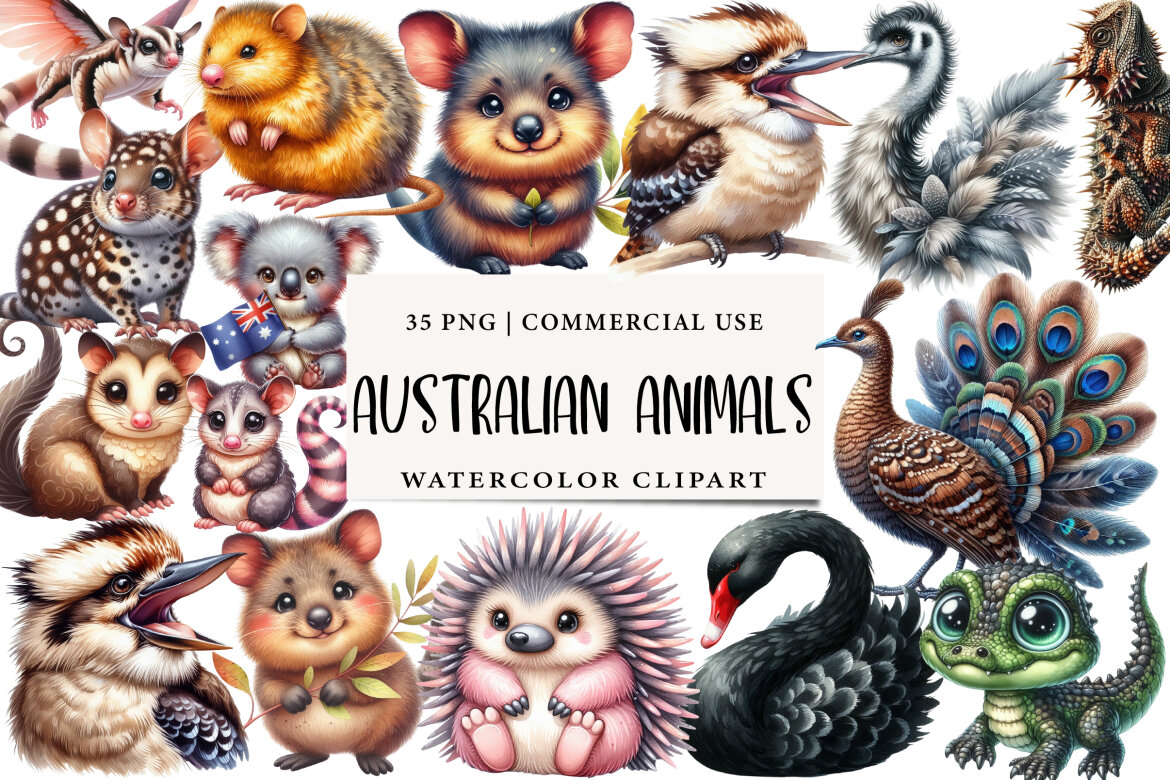 Australian Animals Clipart | Deeezy