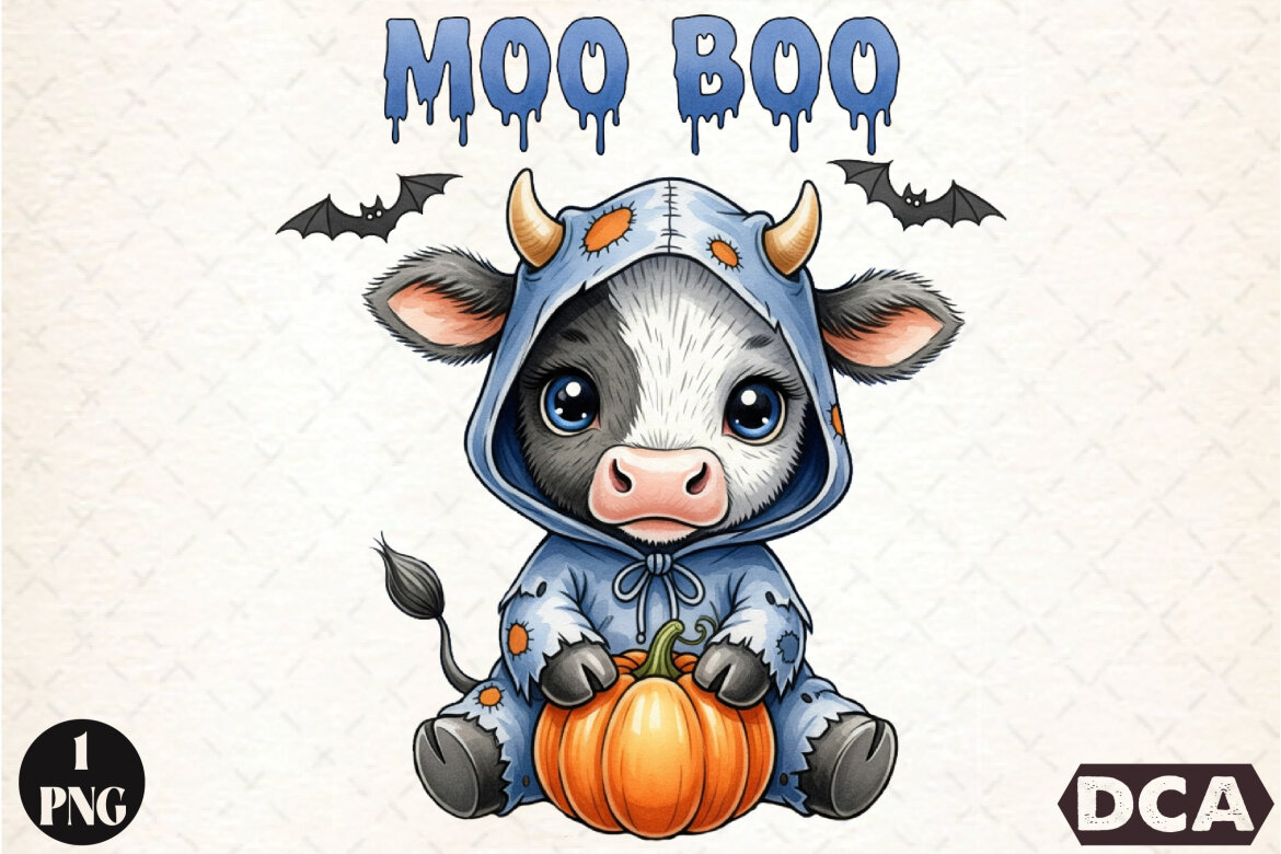 Moo Boo Halloween Cow | Deeezy