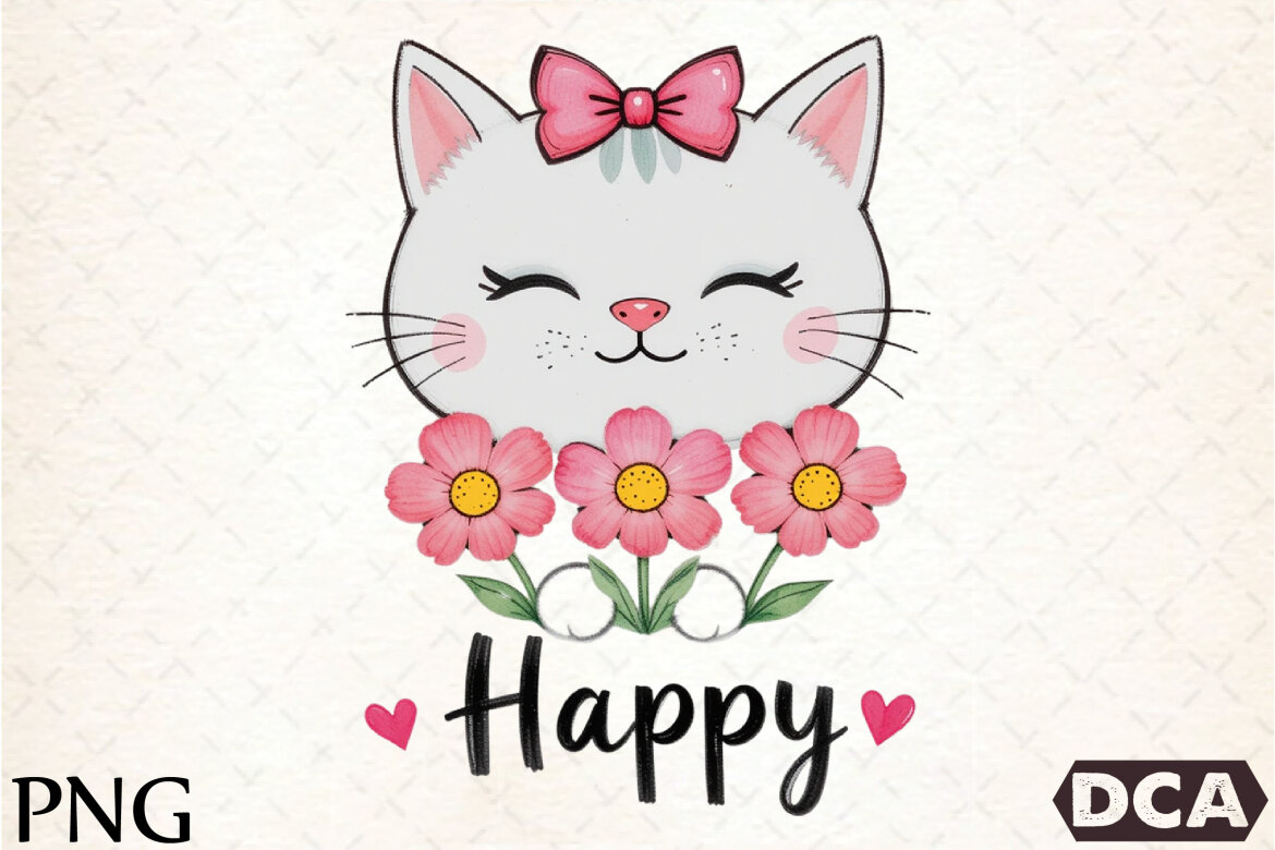 Cat Happy PNG Clipart | Deeezy