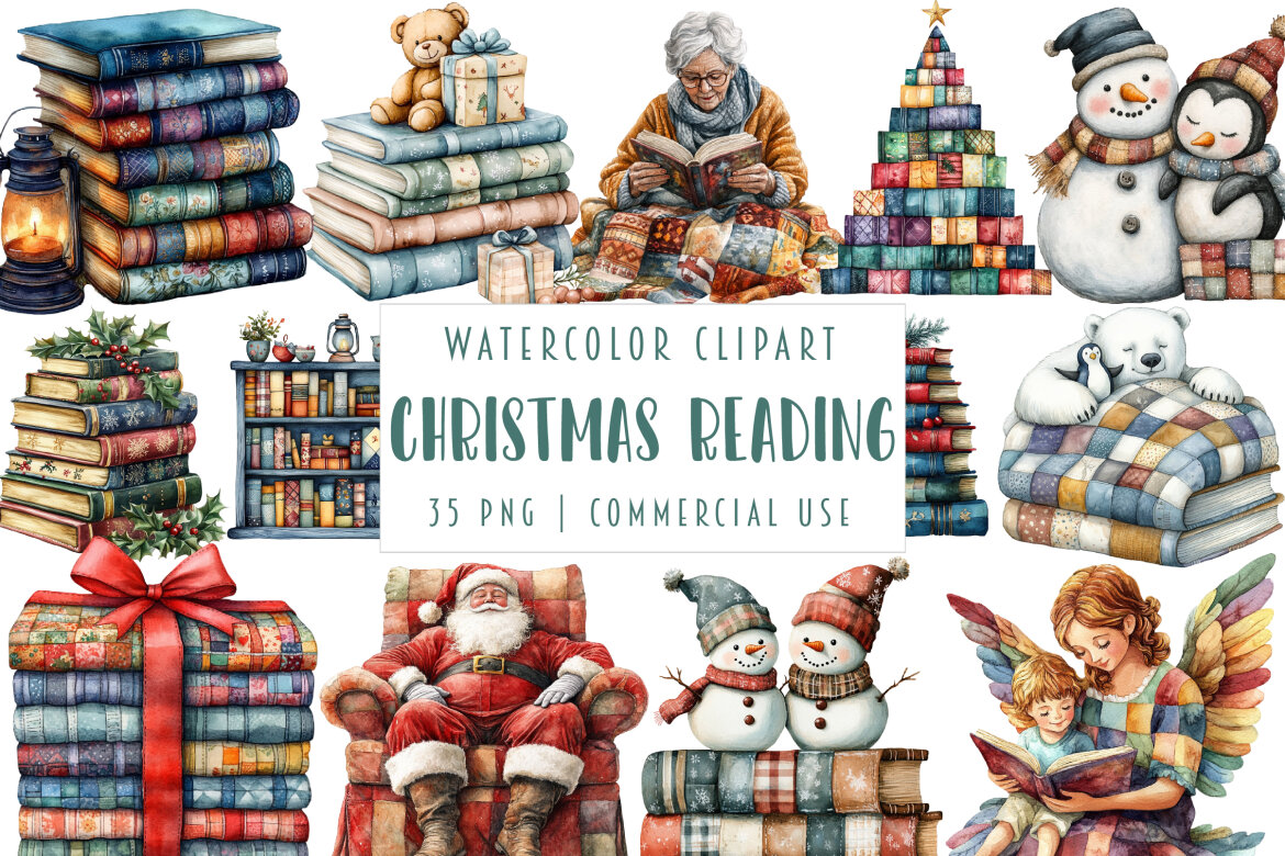 Christmas Reading Clipart | Deeezy