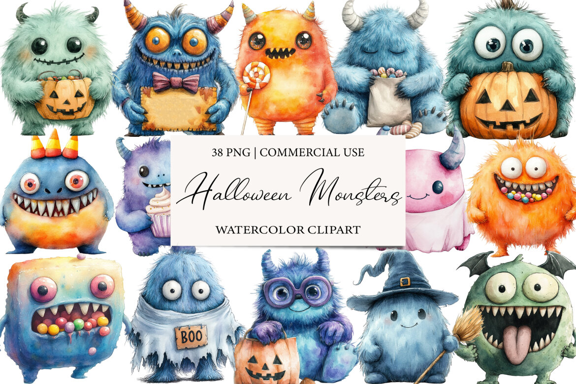 Cute Halloween Monsters Sublimation | Deeezy