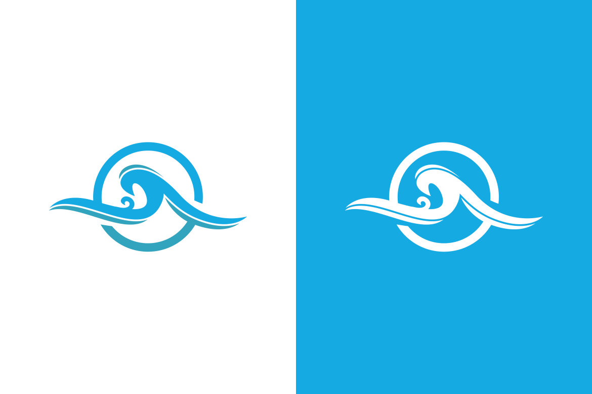Wave beach vector illustration design logo | Deeezy
