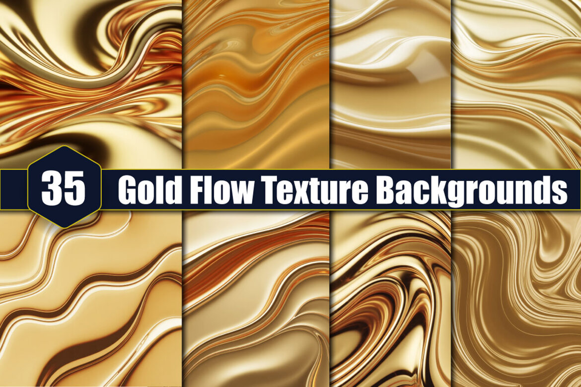 35 Gold Flow Texture Background | Deeezy