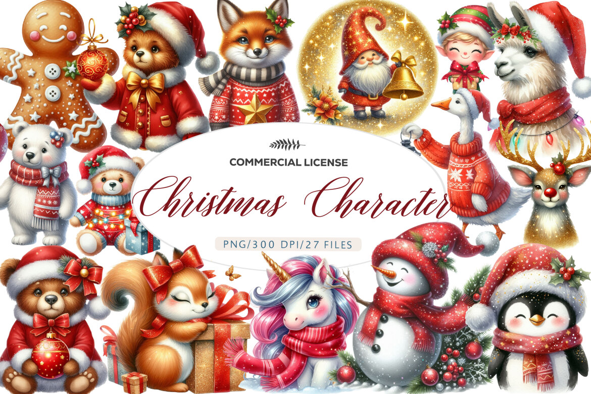 Sparkling Christmas Character Bundle | Deeezy