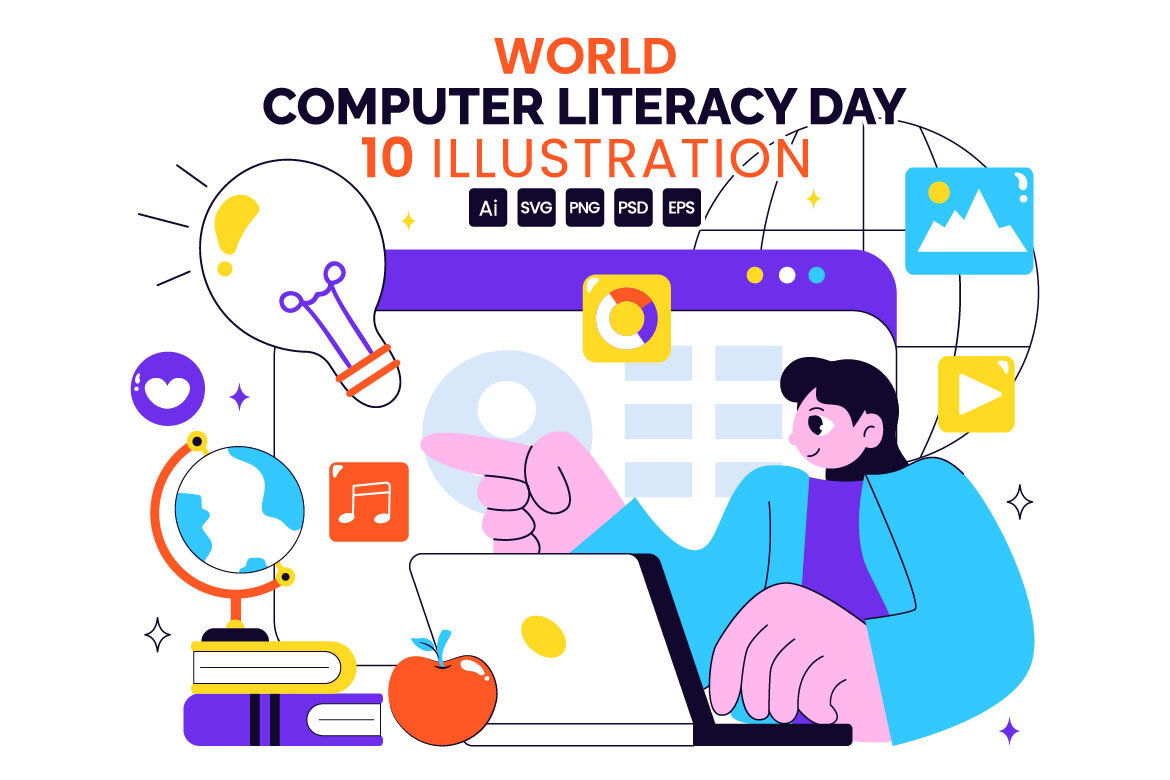 10 World Computer Literacy Day Illustration | Deeezy