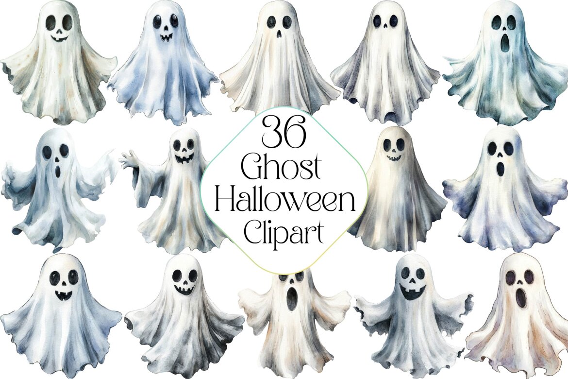 Halloween Ghost Clipart | Deeezy