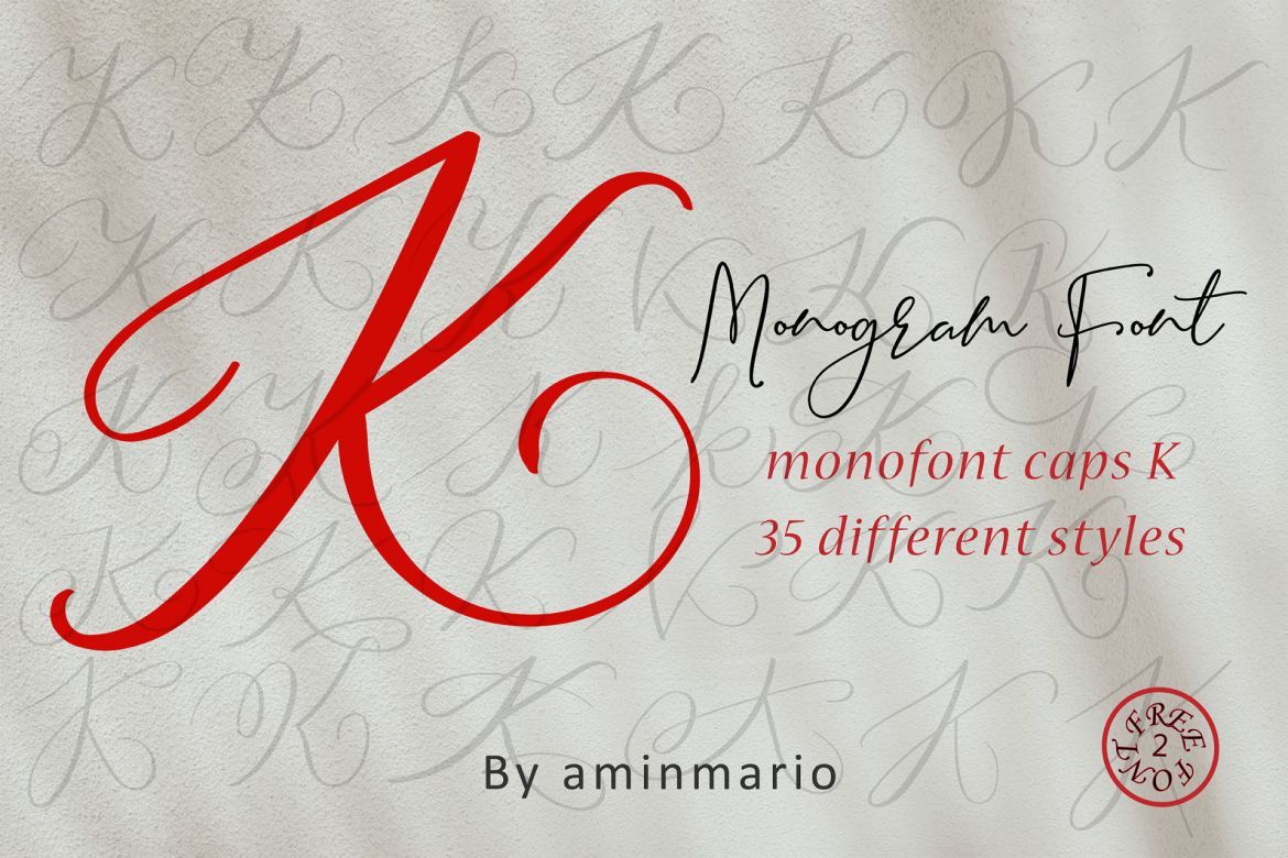 MONOGRAM K | Monofont caps K | Deeezy