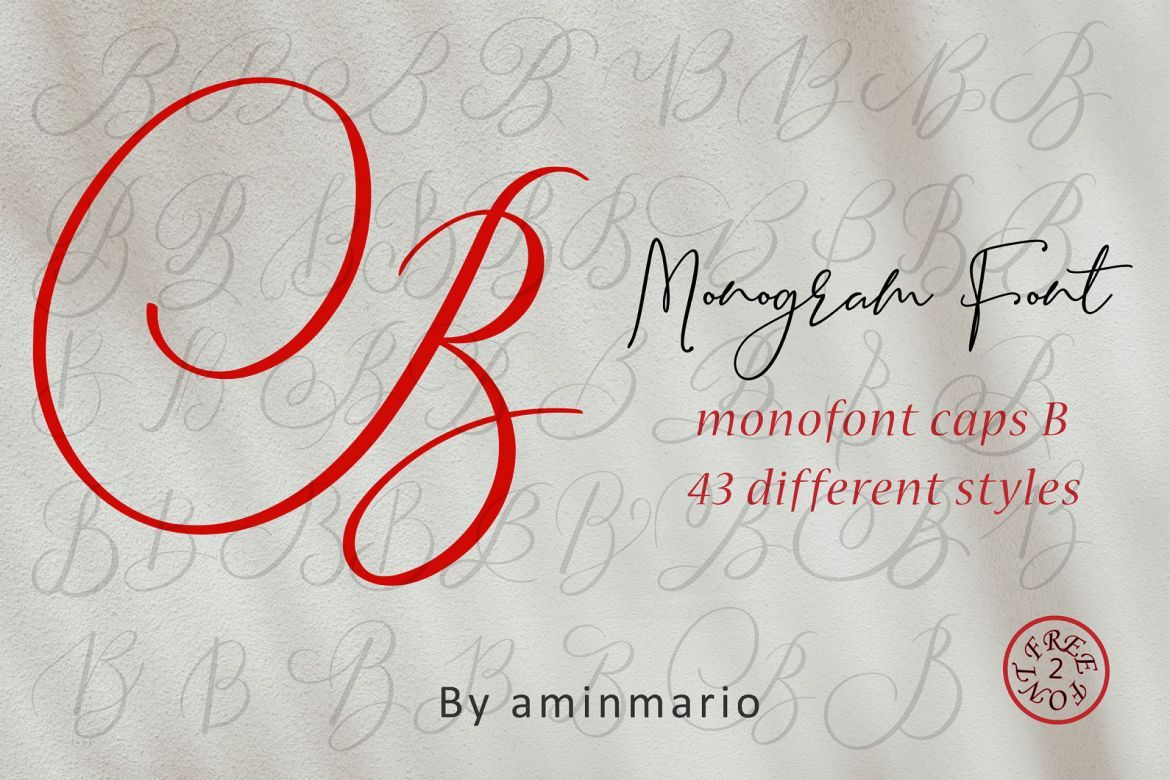 MONOGRAM B | Monofont caps B | Deeezy
