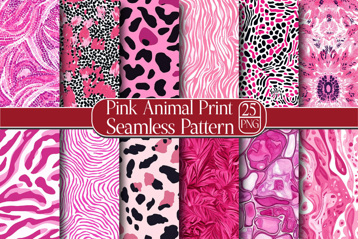 Pink Animal Print Seamless Pattern | Deeezy