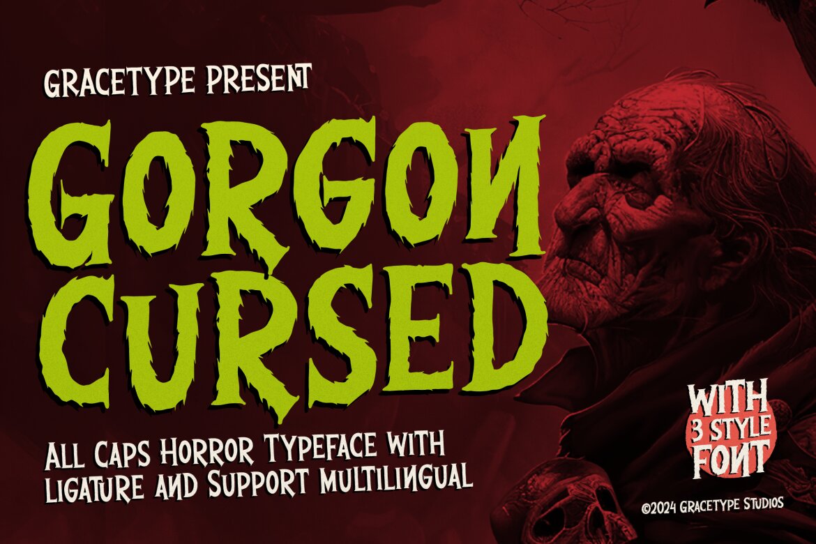 Gorgon Cursed | Horror Typeface | Deeezy