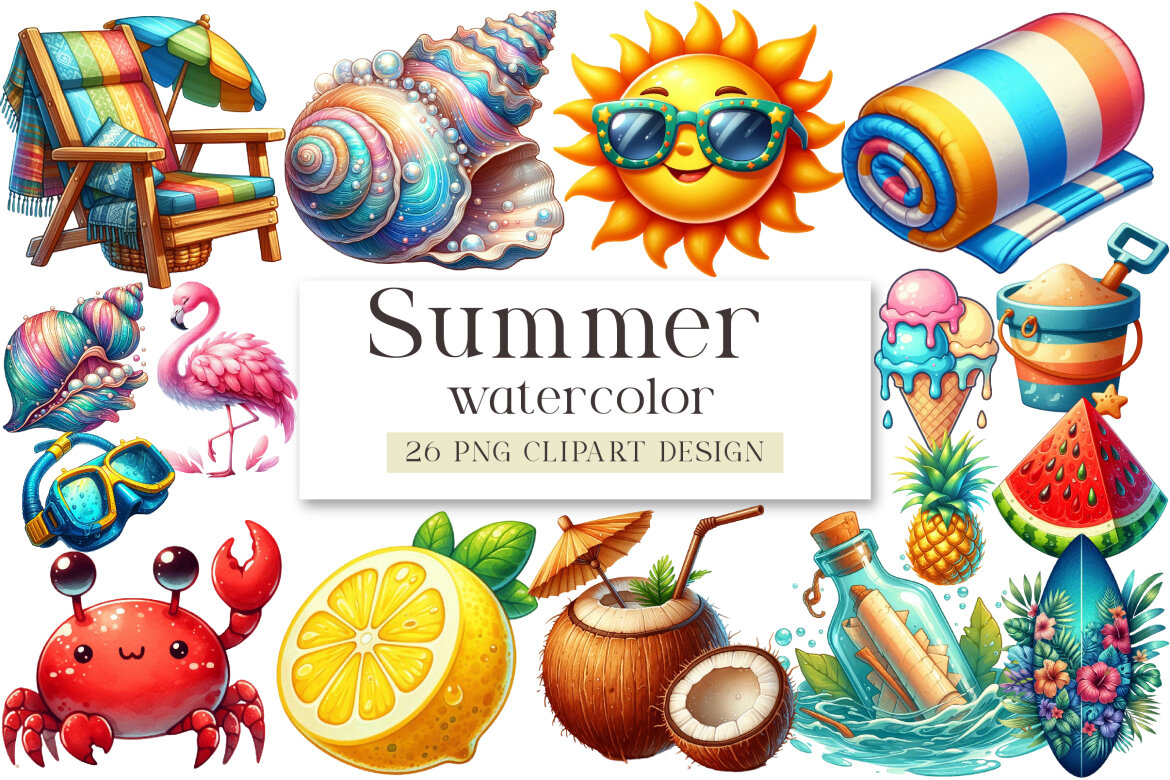 Summer Clipart Bundle | Deeezy